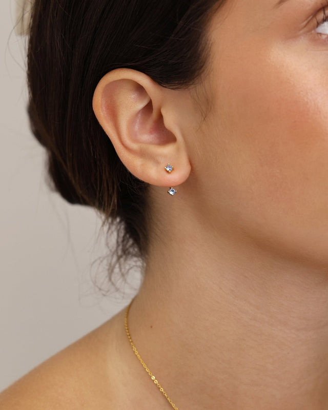 Astrid Zircon Front Back Stud Earring | eyrful