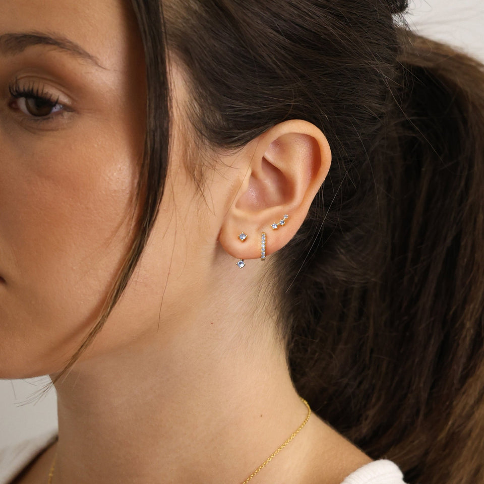 Astrid Zircon Front Back Stud Earring | eyrful