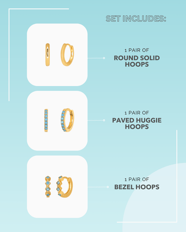 Turquoise BEZEL Earring Set | eyrful