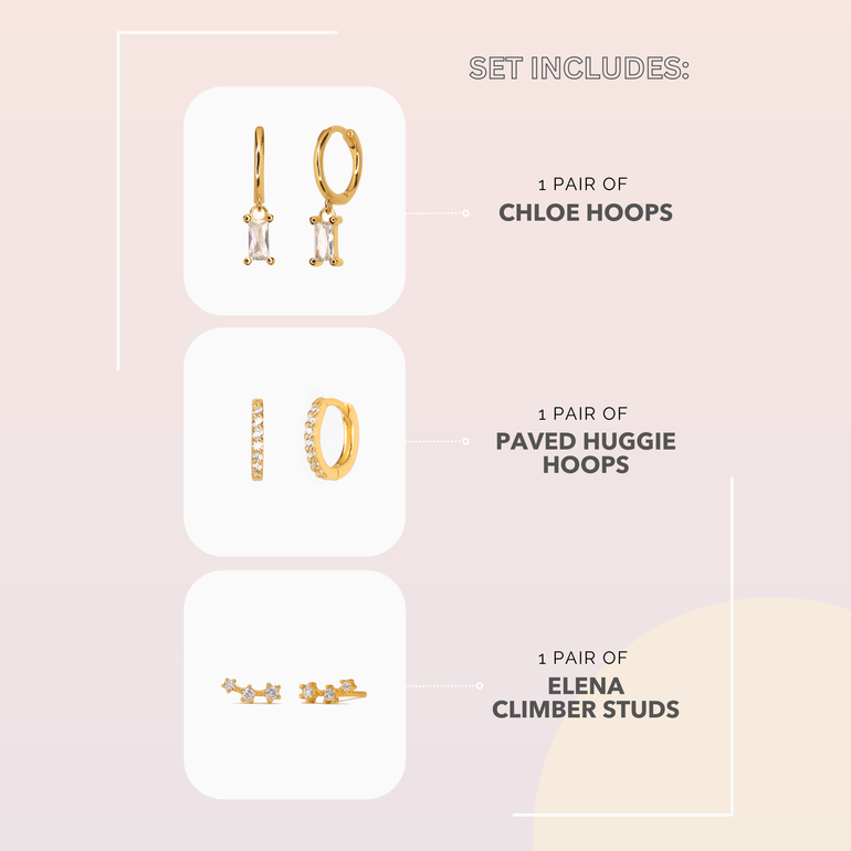 ELISE Diamond Hoop Earrings | eyrful