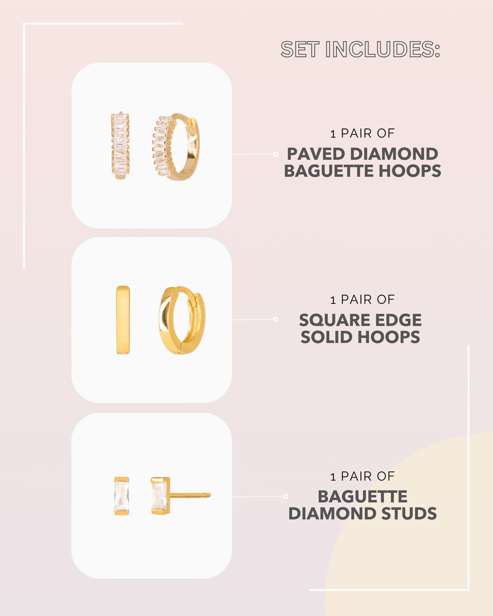 Diamond Paved Baguette Set – eyrful