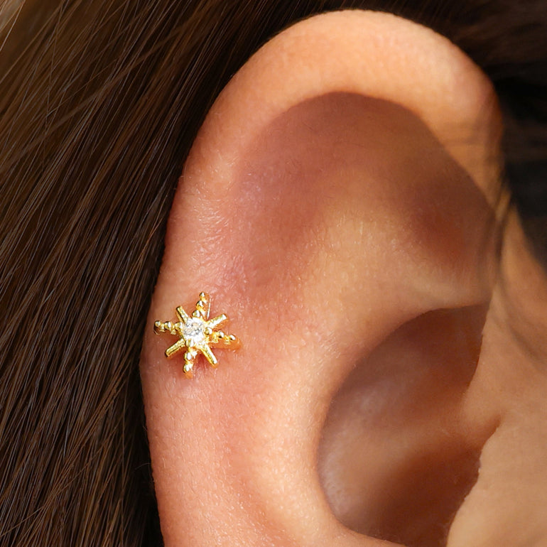 Diamond Cut Flat Back Earrings | eyrful