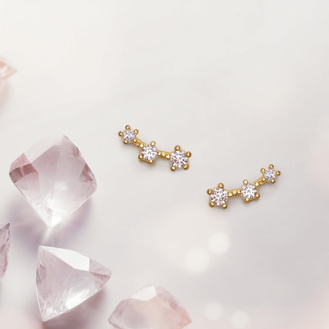 ELENA Diamond Climber Earrings | eyrful – Eyrful Artistry