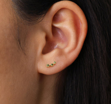 Peridot BEZEL Earring Set | August Birthstone | eyrful