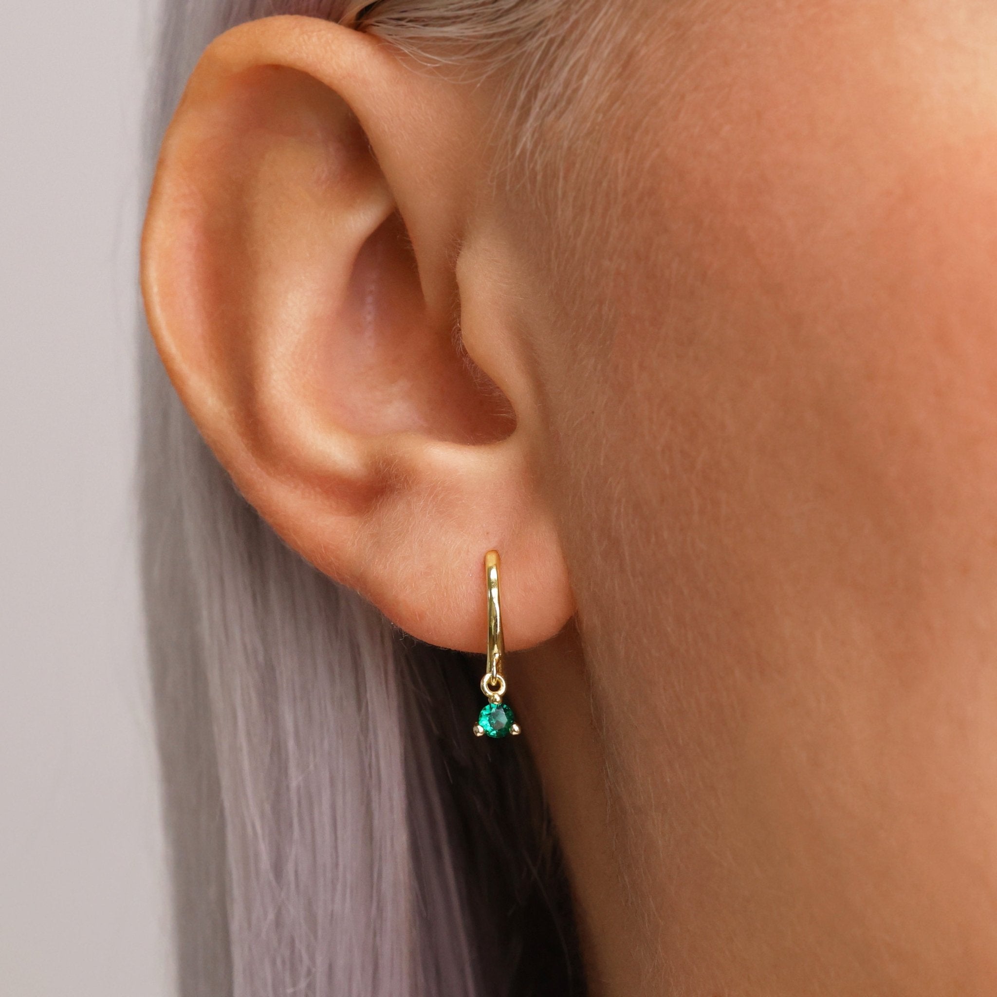 ELISE Emerald Hoops – eyrful