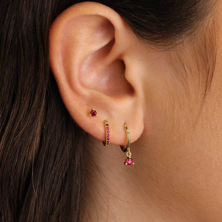 Ruby Astrid Hoop and Stud Earring Set eyrful – Eyrful Artistry