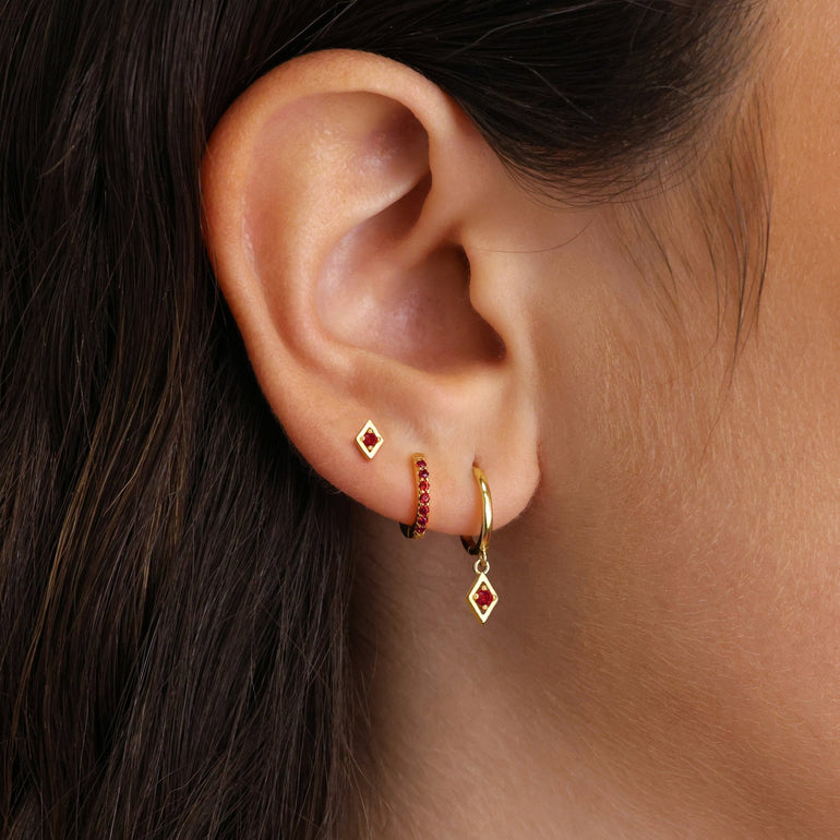 Ruby Astrid Hoop and Stud Earring Set eyrful – Eyrful Artistry