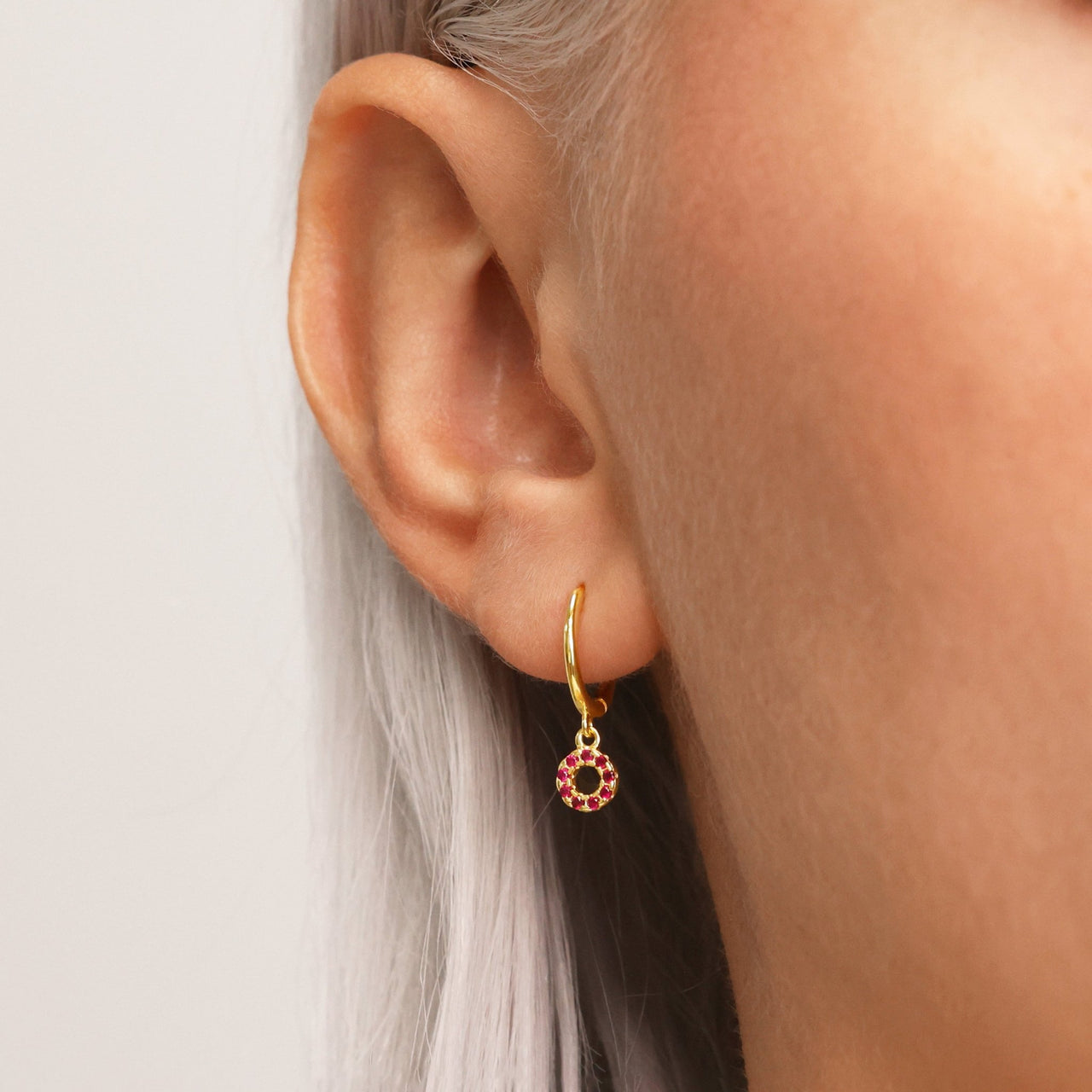 ESTHER Ruby Hoops – Eyrful Artistry