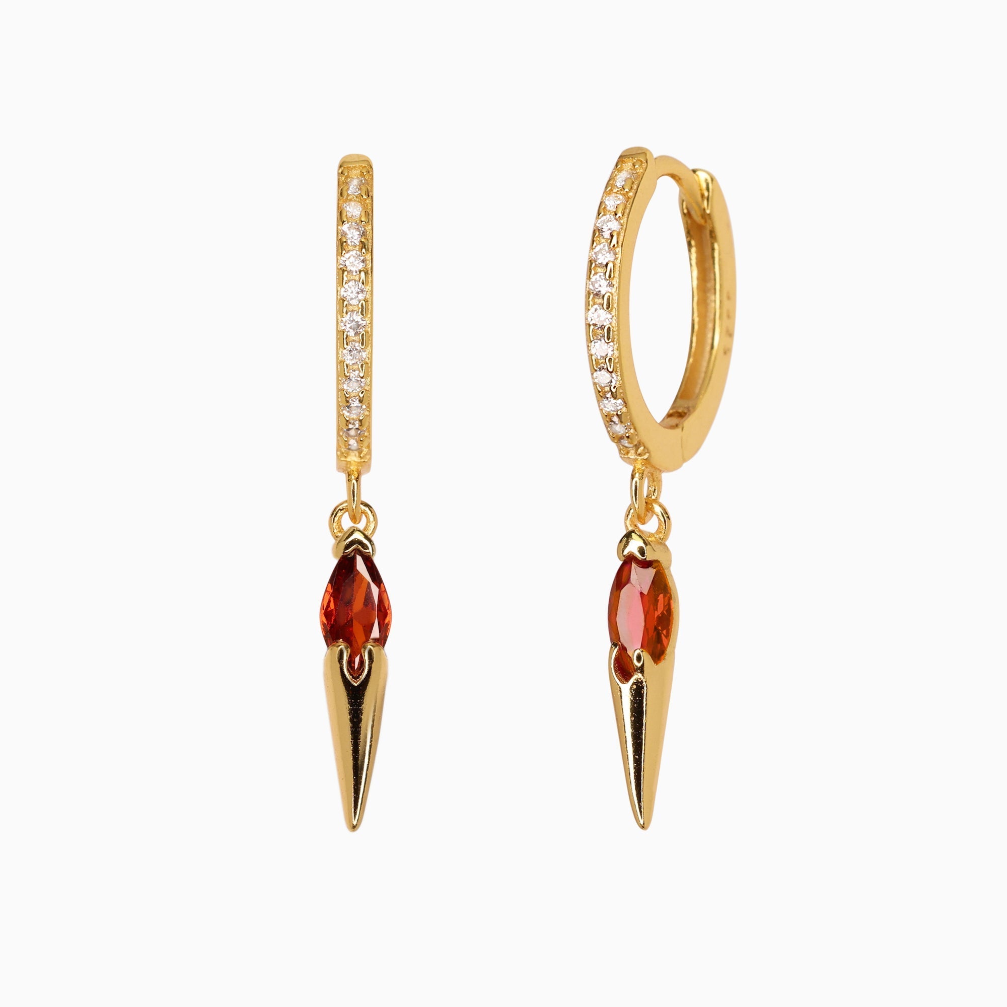 NAOMI Garnet Hoops – eyrful