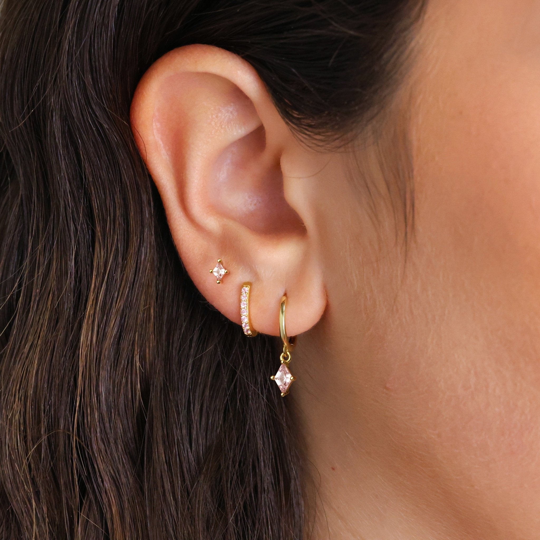 Pink Tourmaline Cut Flat Back Labret – Eyrful Artistry