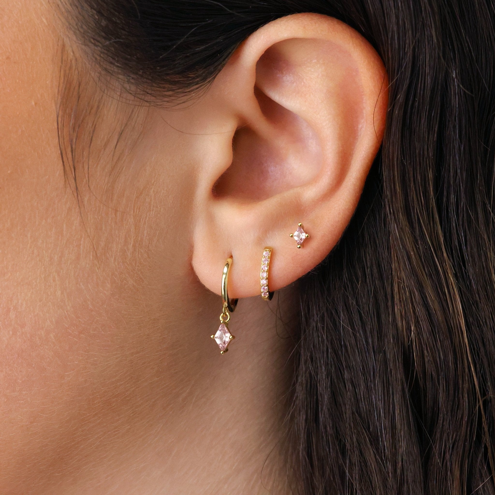 Pink Tourmaline Cut Flat Back Labret – Eyrful Artistry