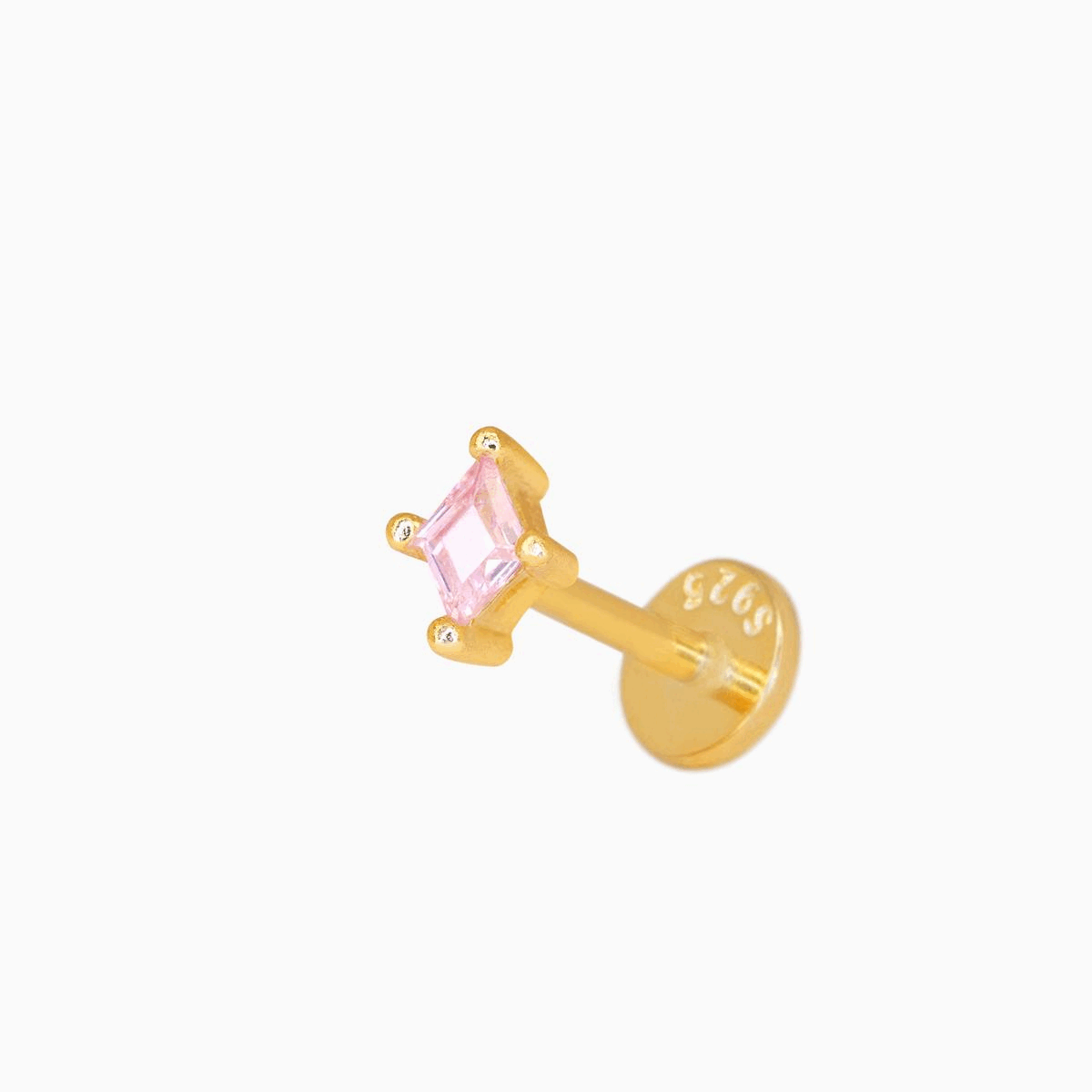 Pink Tourmaline Cut Flat Back Labret – eyrful