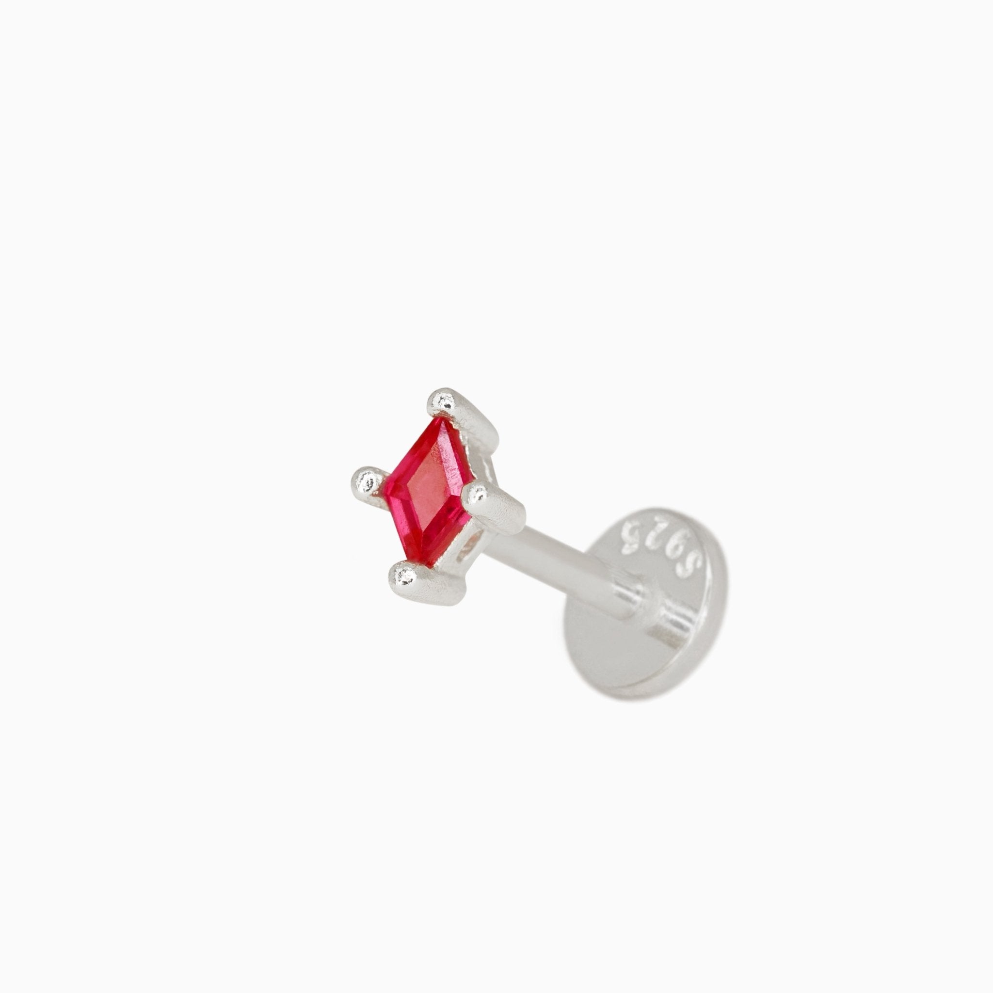 Ruby Cut Flat Back Labret – eyrful