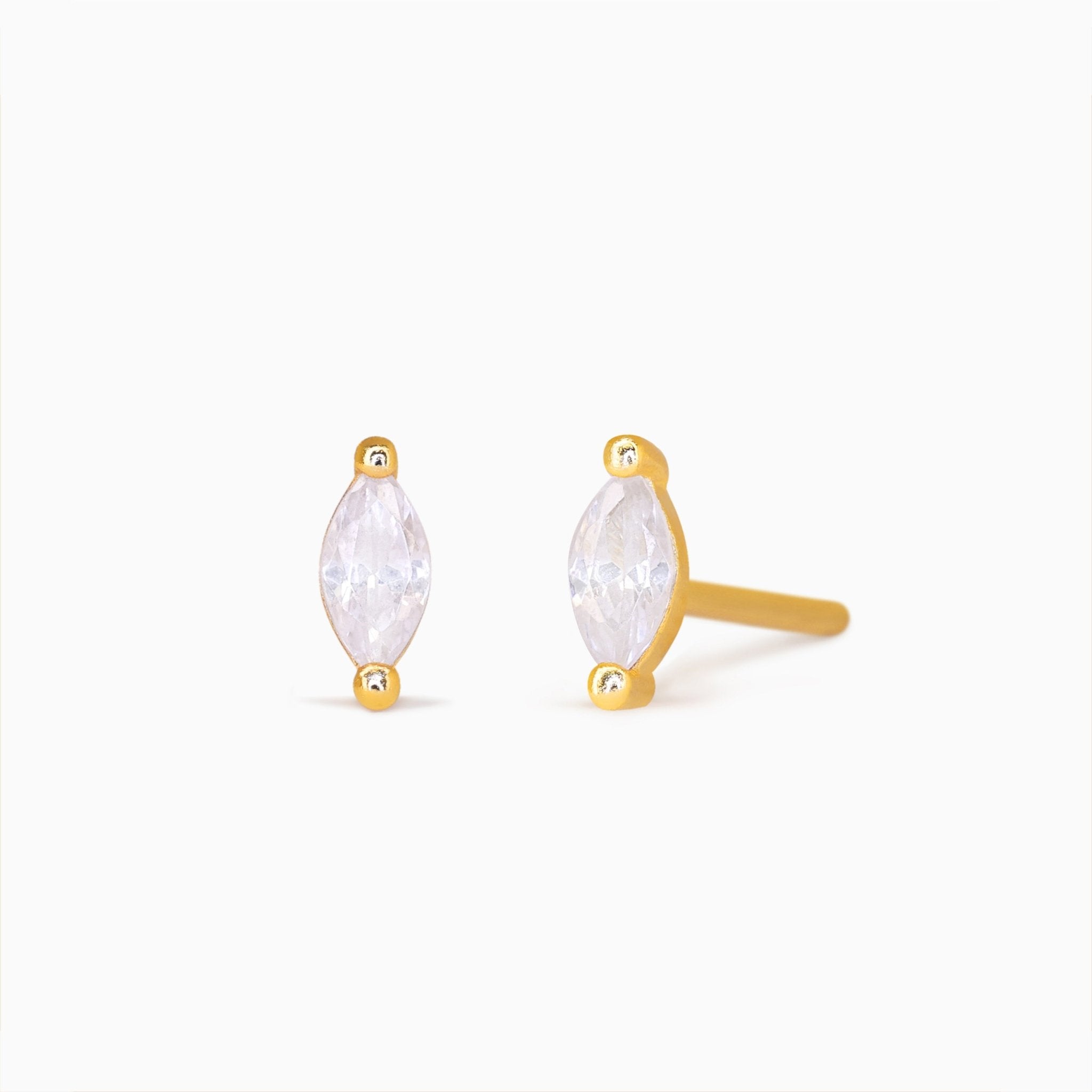 Single Marquise Diamond Studs – eyrful