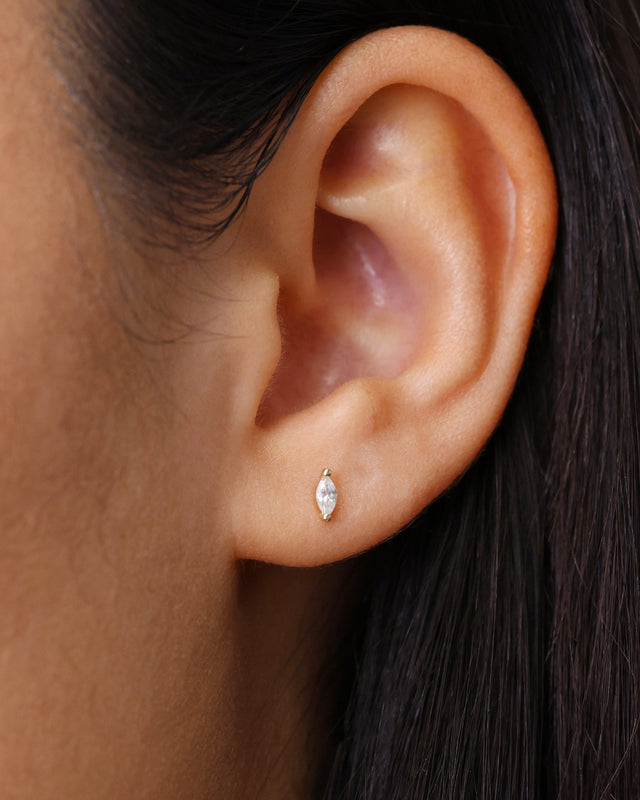 Single Marquise Diamond Studs – eyrful