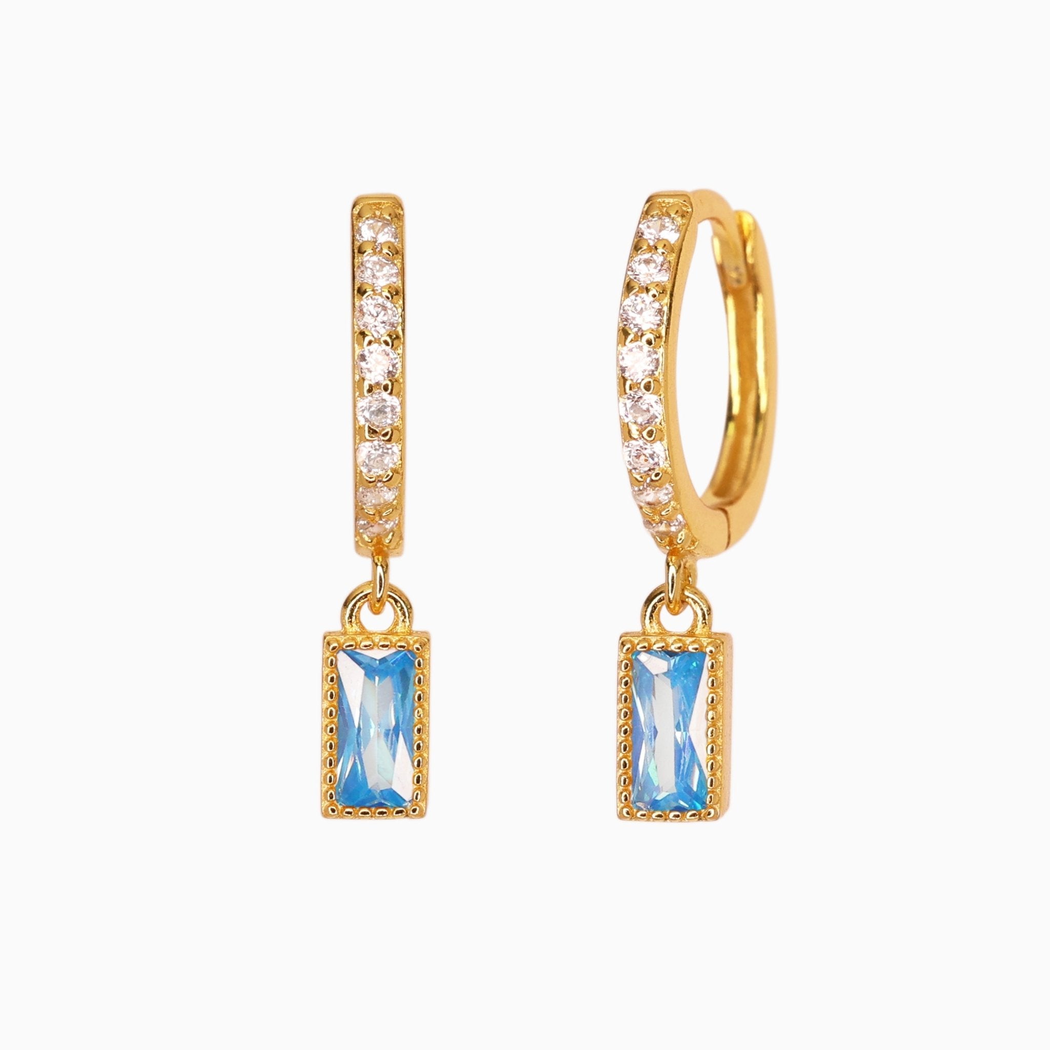 TAYLOR Aquamarine Hoops – eyrful