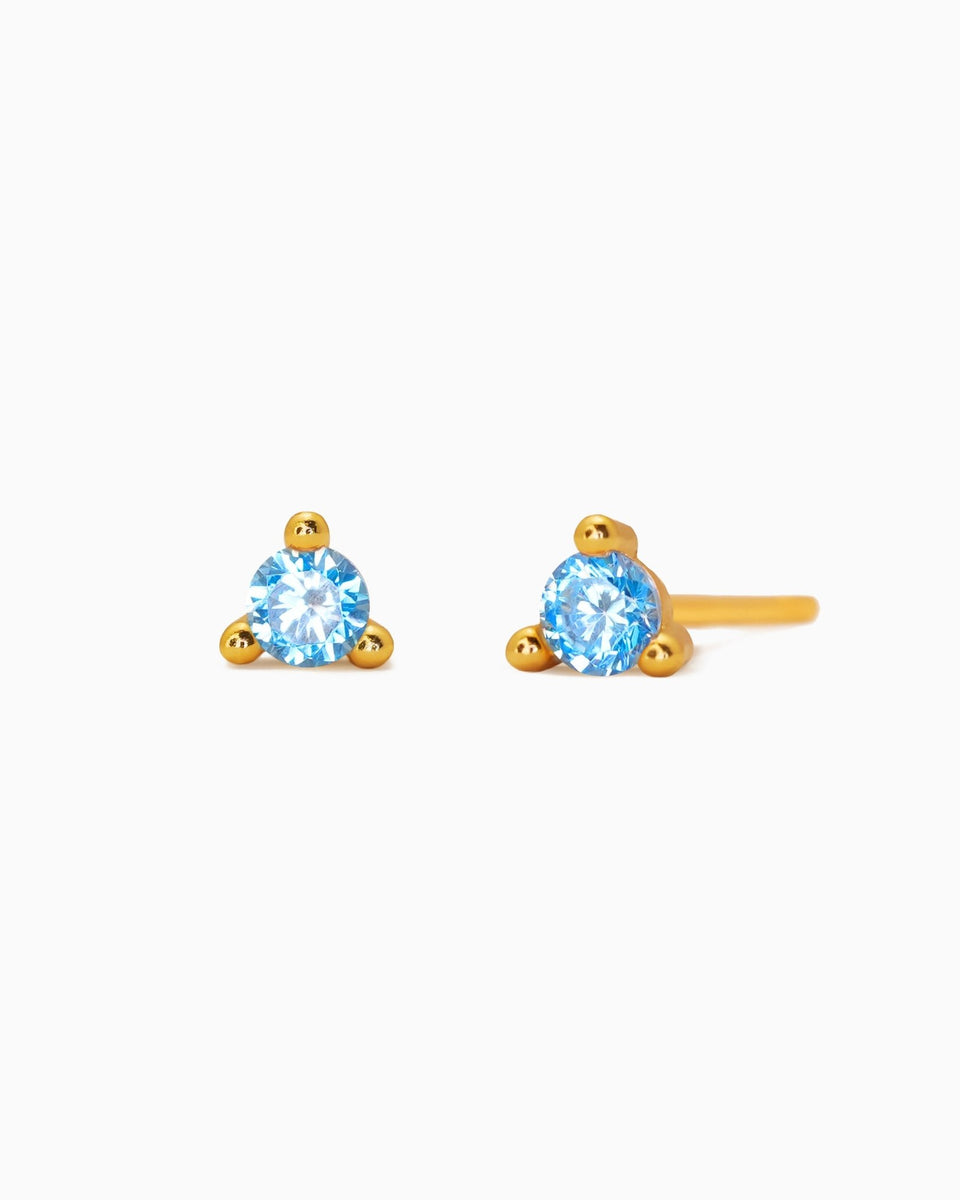 TOBI Aquamarine Studs – eyrful