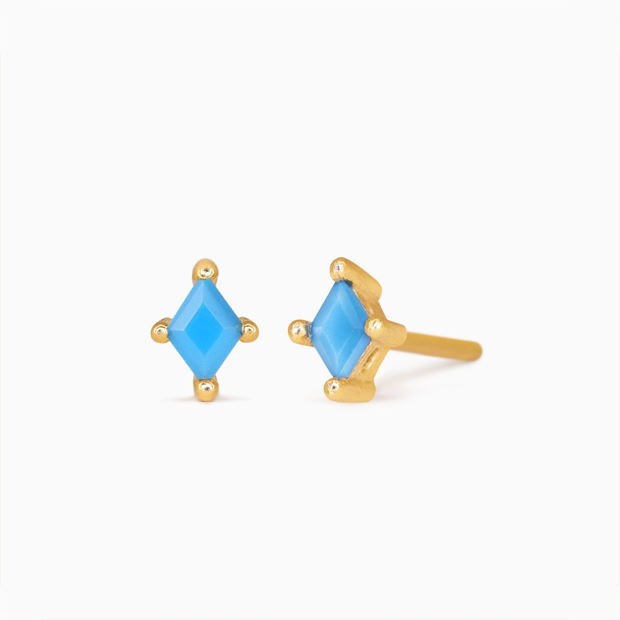 Turquoise Cut Studs – eyrful